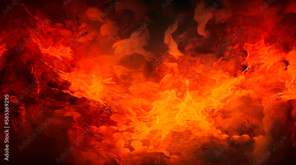 Abstract background featuring fiery red sky with flame and smoke effect ...