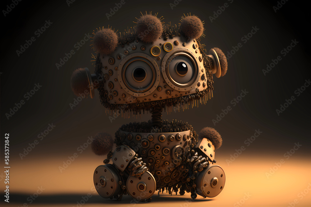 Teddy Robot Bear created with Generative AI technology Stock ...