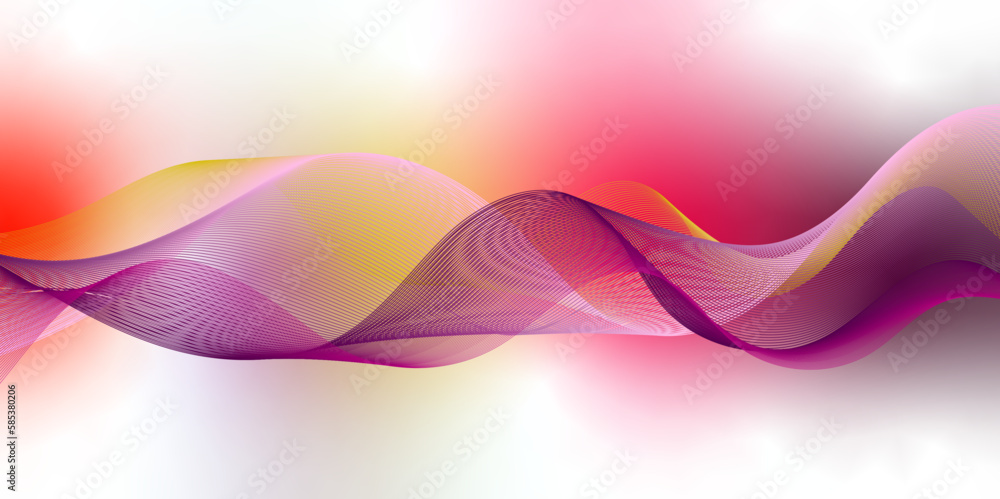 Abstract colorful blend wave lines on gradient background. Modern ...