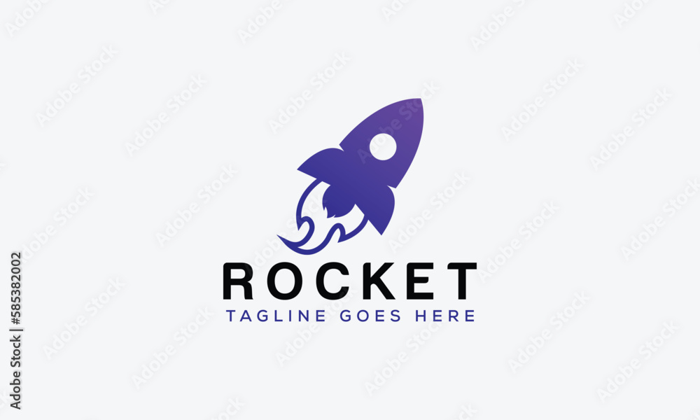 Rocket Logo Design Template Vector Graphic Branding Element. Stock ...