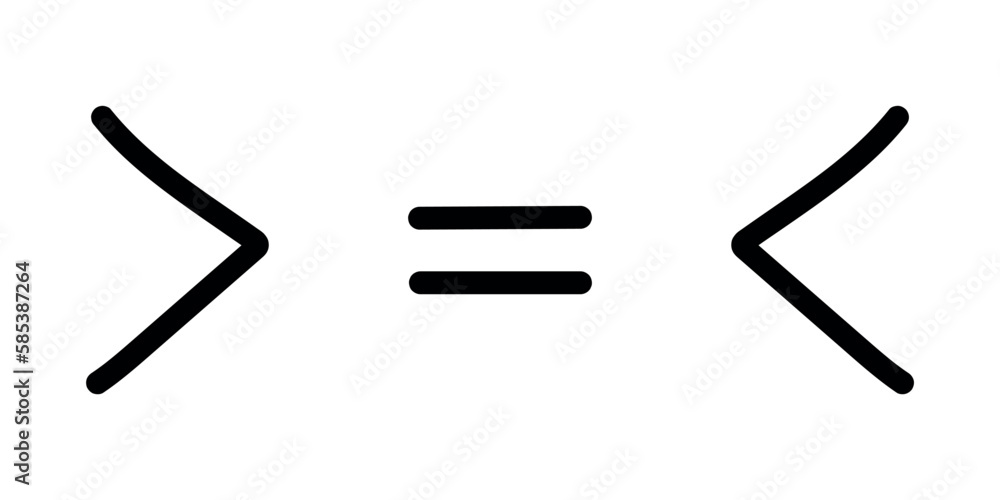 Vetor de less than greater than and equal symbol in mathematics ... Vetor de less than greater than and equal symbol in mathematics ...