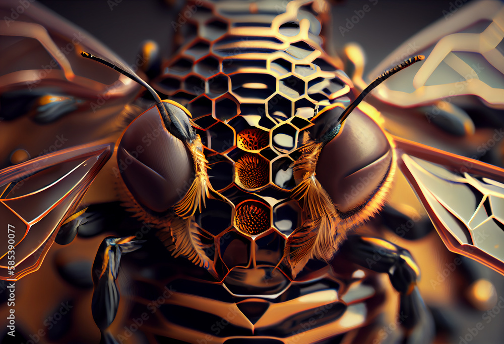 A complex, multi-layered pattern of interlocking shapes that resembles ...