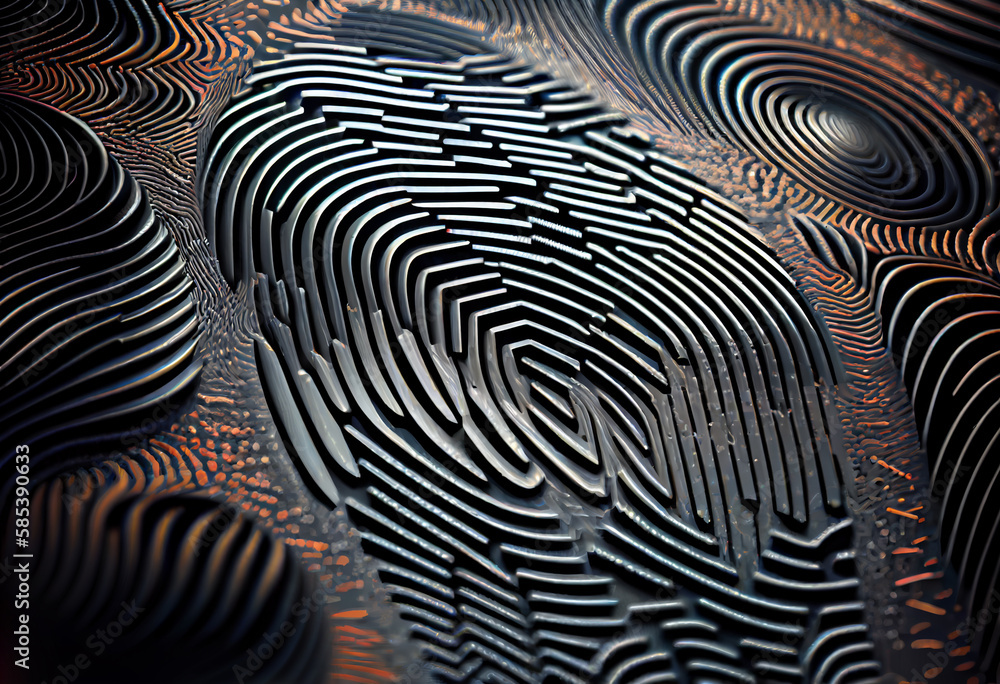 A complex, multi-layered pattern of interlocking shapes that resembles ...