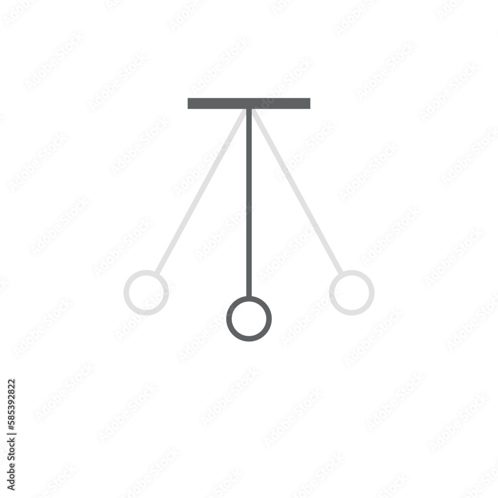 Diagram of simple pendulum harmonic motion. Vector illustration ...
