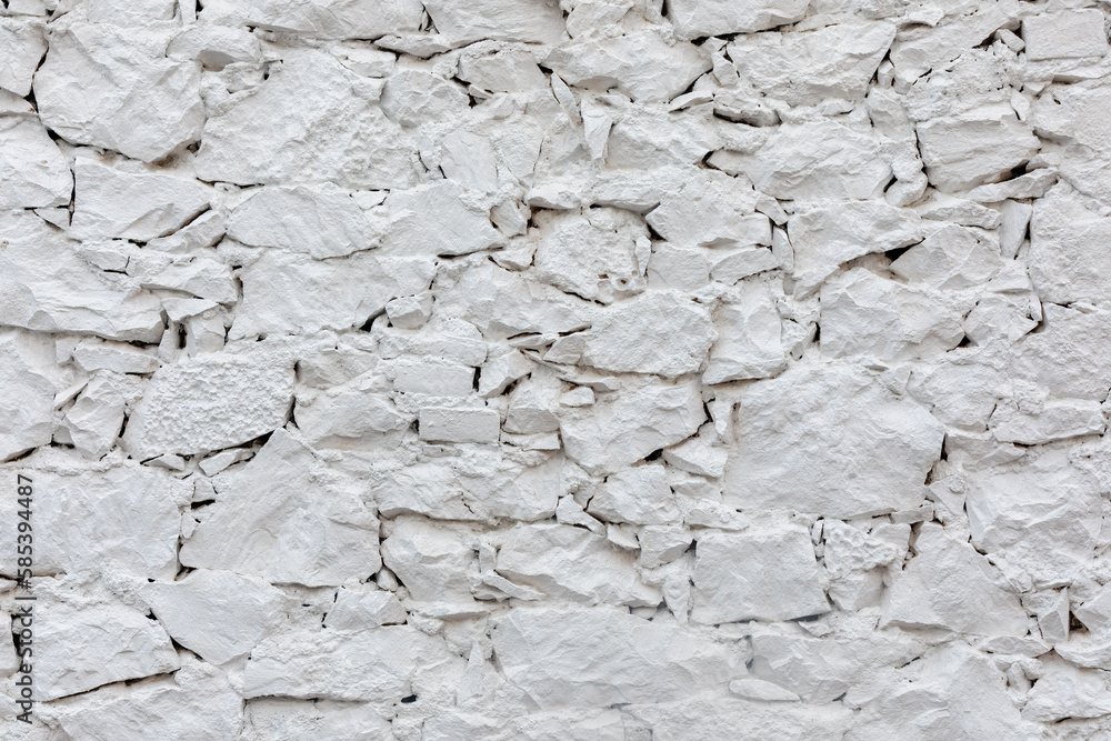 Natural Stone Wall with White Paint Overlay: Texture and Design for ...