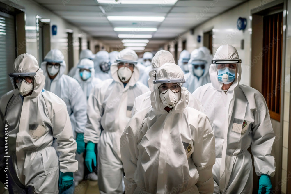 Diverse medical team join forces against pandemic: doctors, nurses ...