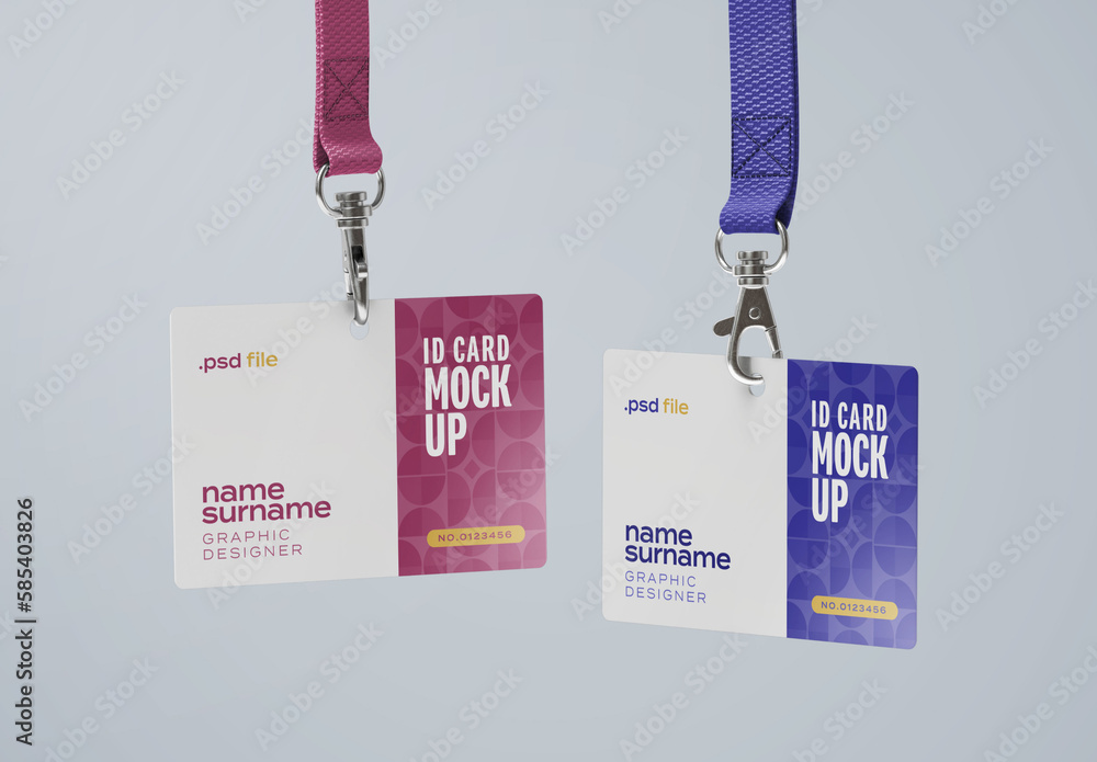 Id Card Mockup Stock Template | Adobe Stock