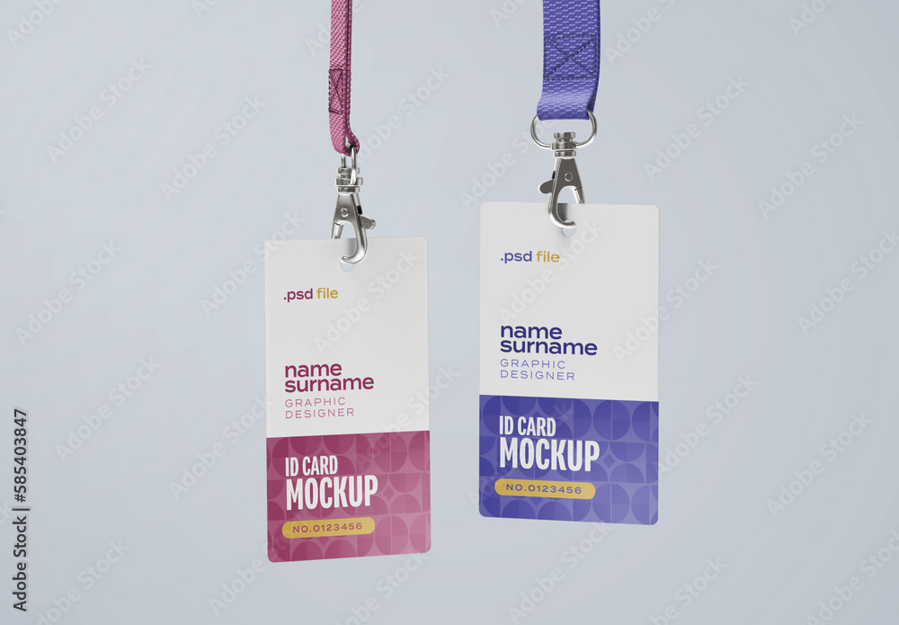 Id Card Mockup Stock Template | Adobe Stock