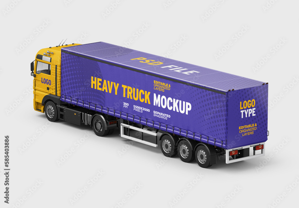 Heavy Truck Mockup Stock Template | Adobe Stock