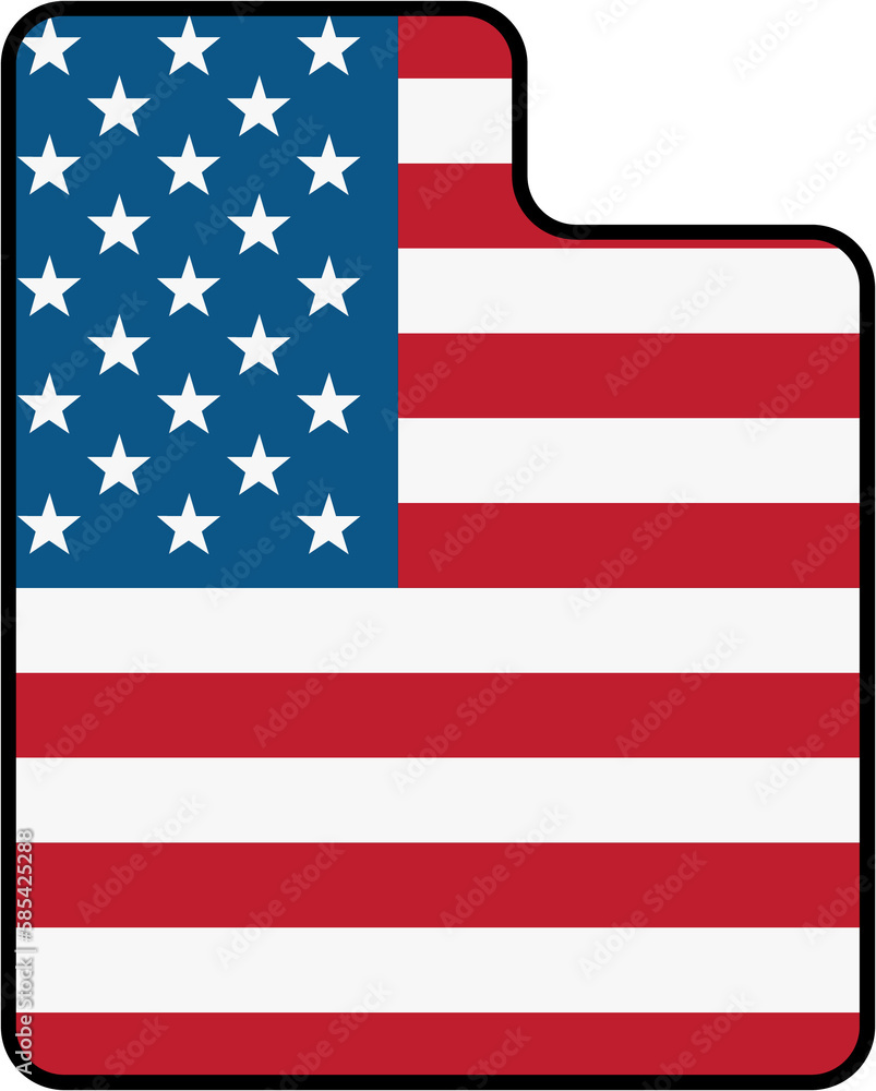 outline drawing of utah state map on usa flag. Stock Illustration ...