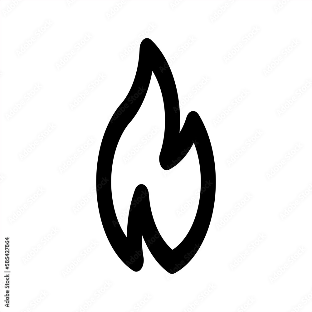 Fire icon. Isolated flame and fire icon line style. Premium quality flame fire icon vector ...