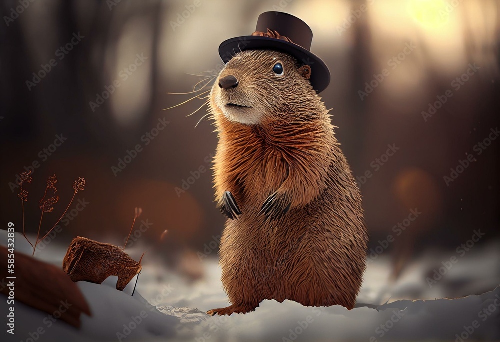 3D Anthropomorphized Groundhog - Groundhog Day is an annual American ...