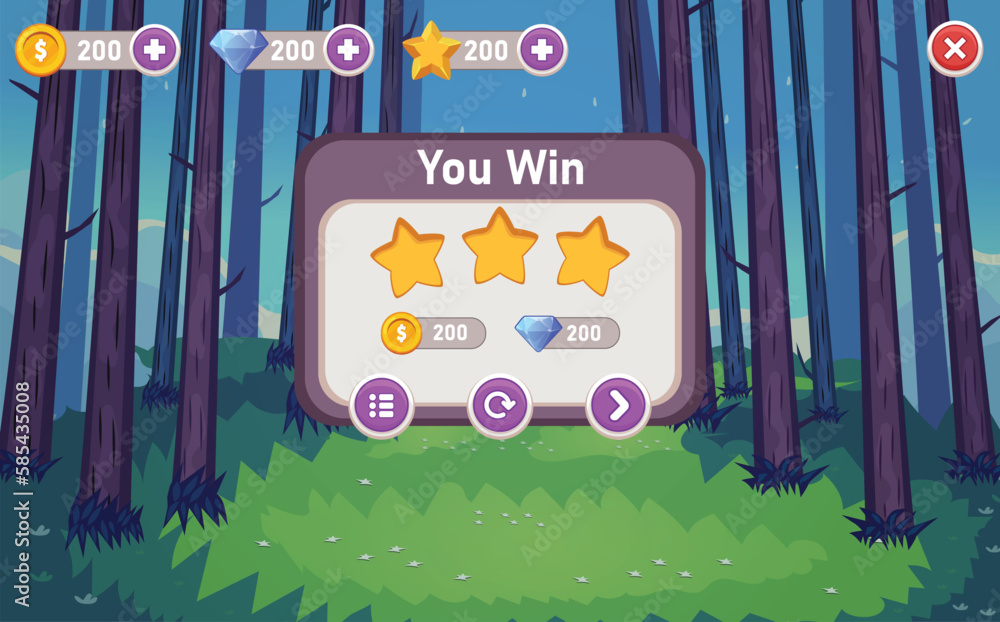 List of mobile games , Game UI kit , user interface ui - ux Stock ...