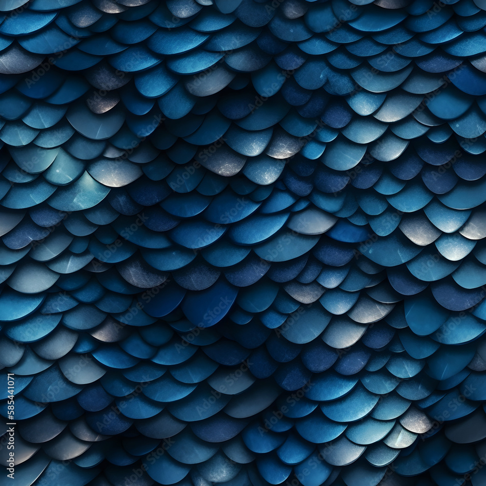Seamless Tile Blue Dragon Scale Texture Background Wallpaper ...