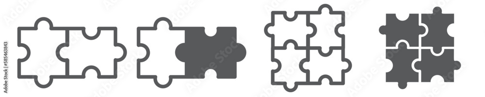Vetor do Stock: Matching icon. puzzle peaces for matching concept. two ...