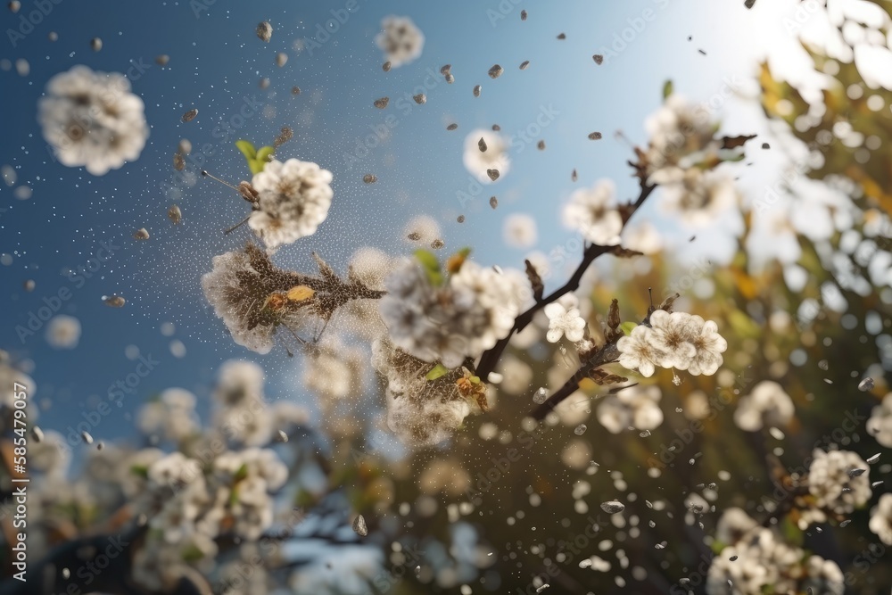 Flower Pollen In Air