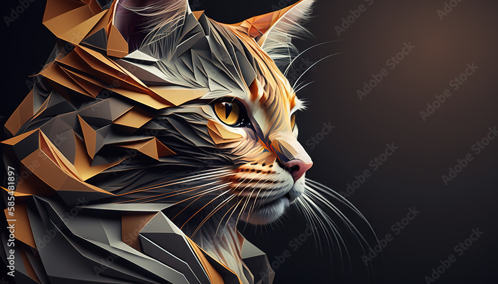 Abstract Cat Wallpaper