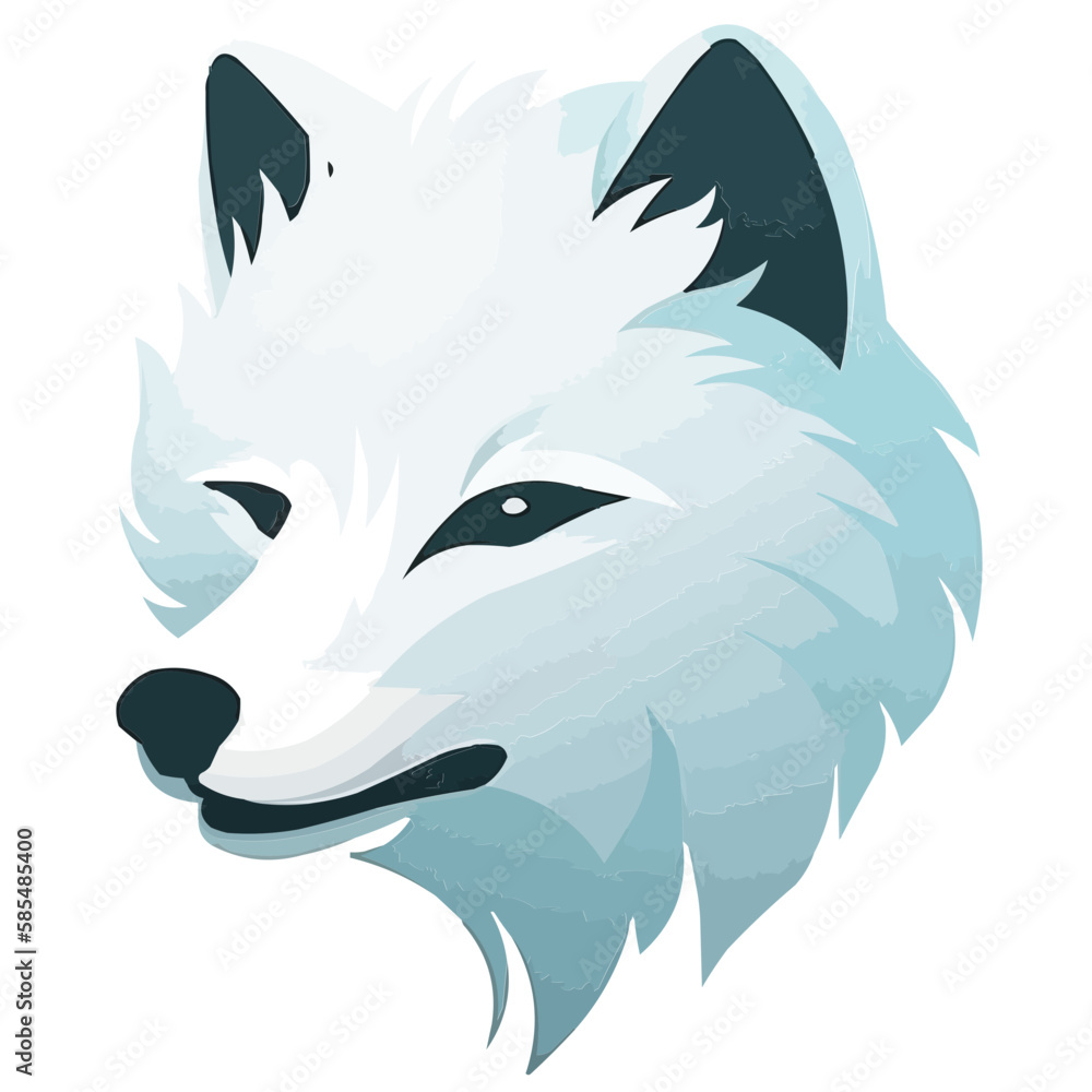 Poster Arctic Fox face head logo vector – Wall Art | UkPosters