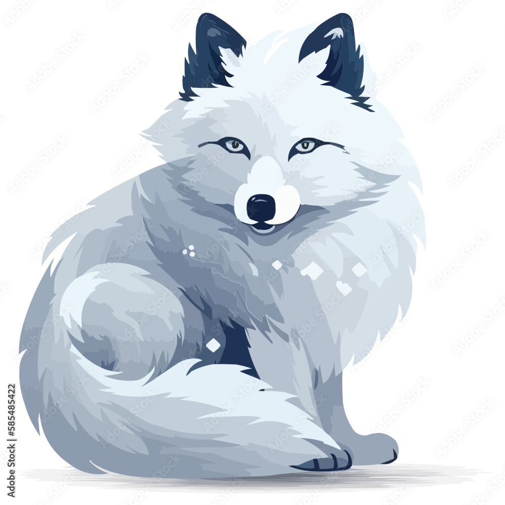 Arctic Fox face head logo vector Stock Vector | Adobe Stock