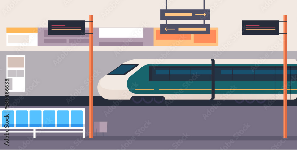 Subway railway train station metro city concept. Vector graphic design ...