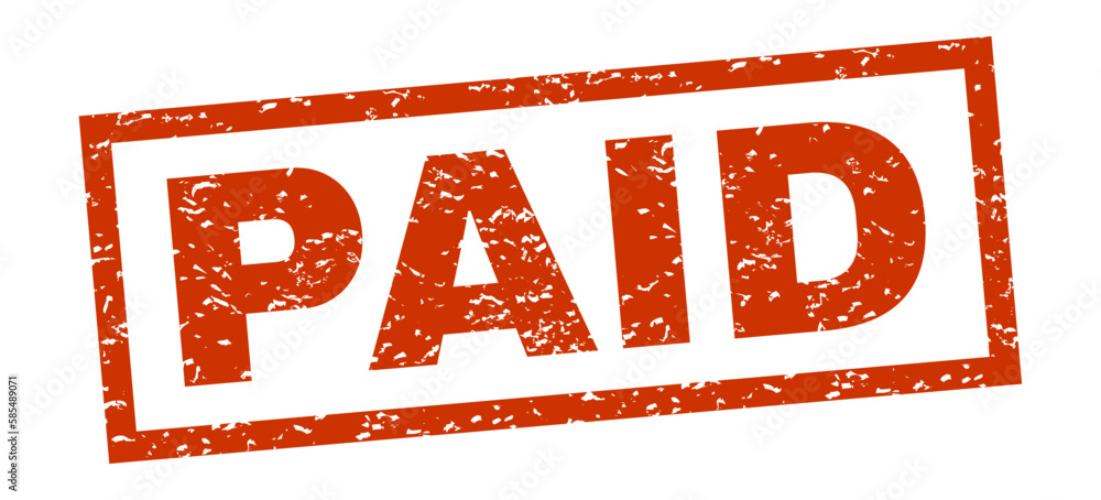 Paid Sign Word Text Rubber Stamp Grunge Effect Vector Illustration ...