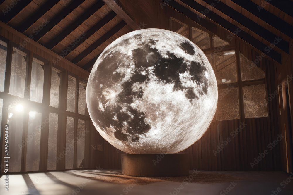 Astrology, Moon phases and Horoscopes concept with moon in the house ...