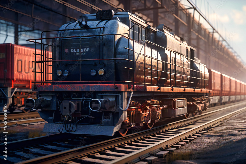 Autonomous cargo trains, equipped with advanced safety features ...