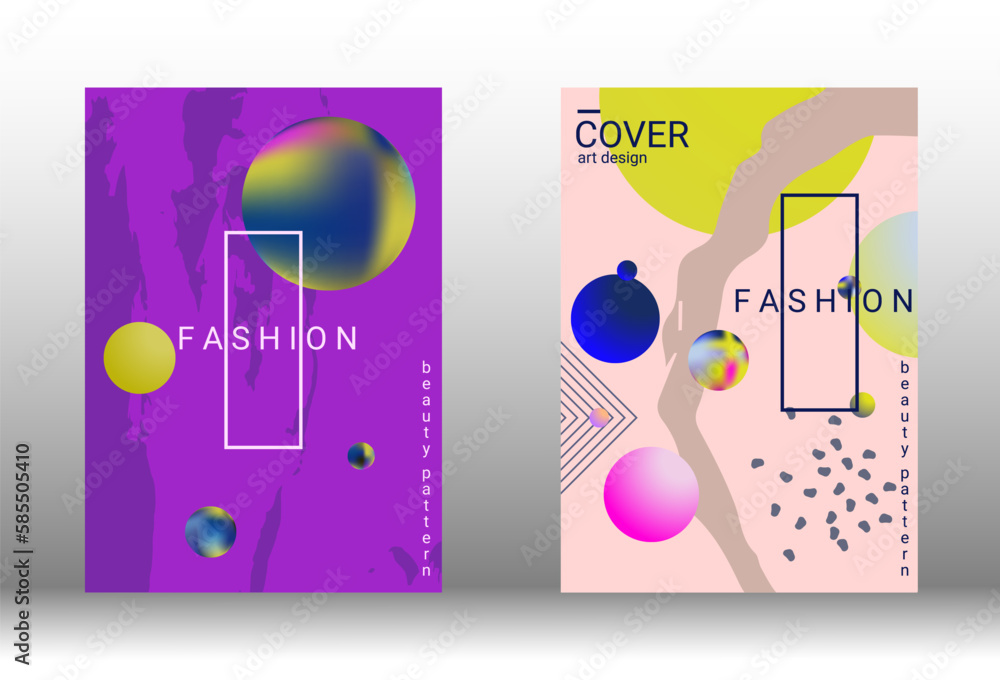 Future futuristic template with abstract forms for banner design ...