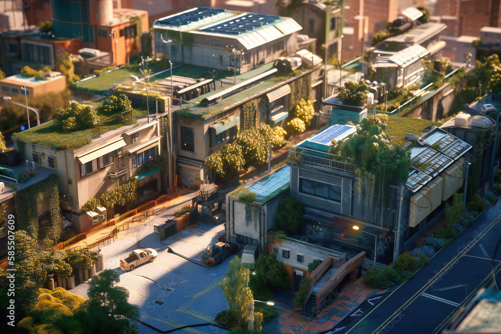 The streets are lined with smart sensors and green infrastructure ...