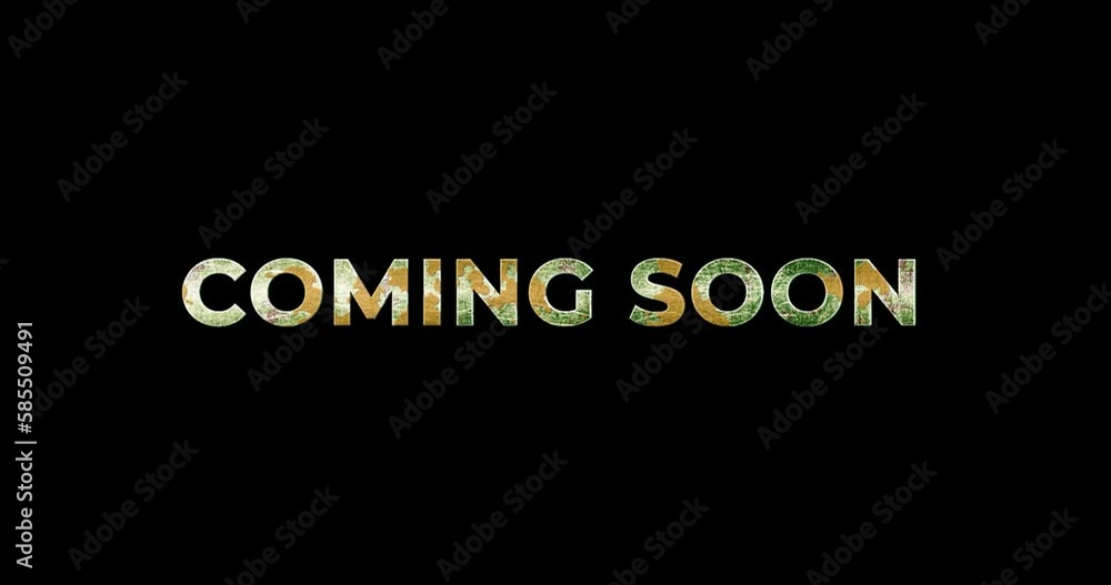 Animated text Coming soon. Animation text banner with particle effect ...