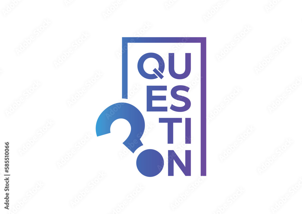 framed question word and question mark. question word and question mark ...