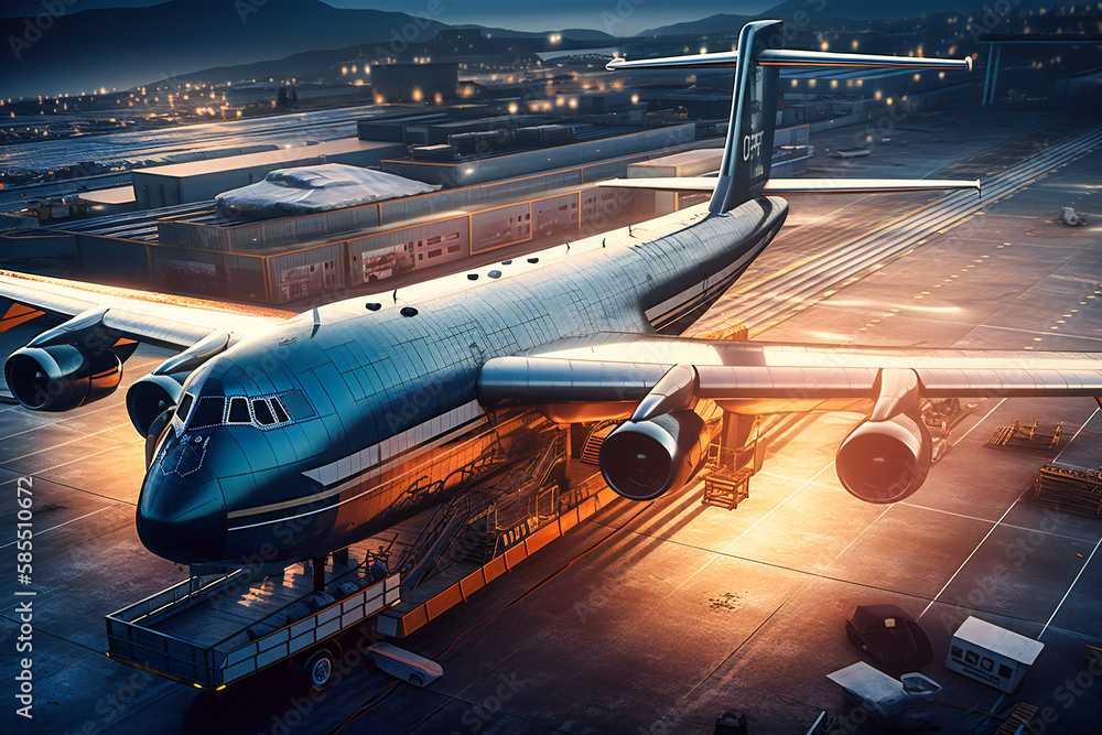 Autonomous cargo planes, equipped with advanced radar and navigation ...