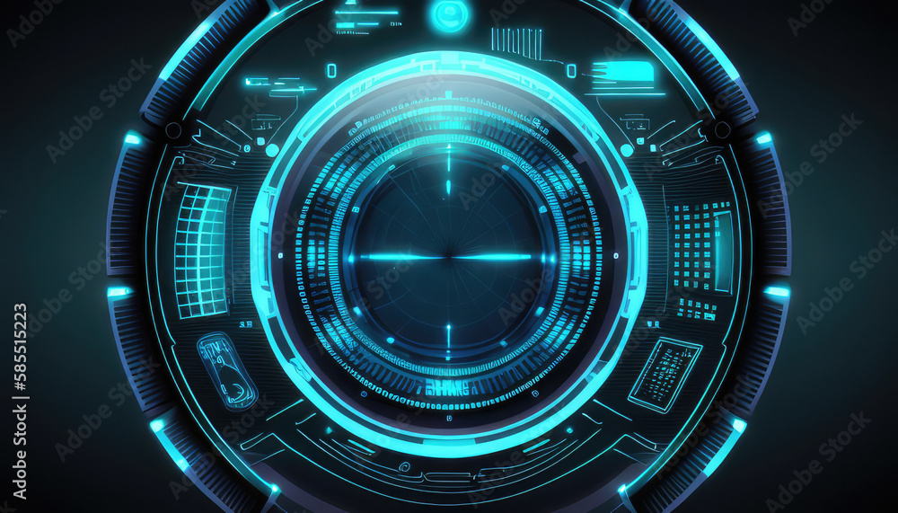 Futuristic circle HUD, GUI, user interface interface screen design ...