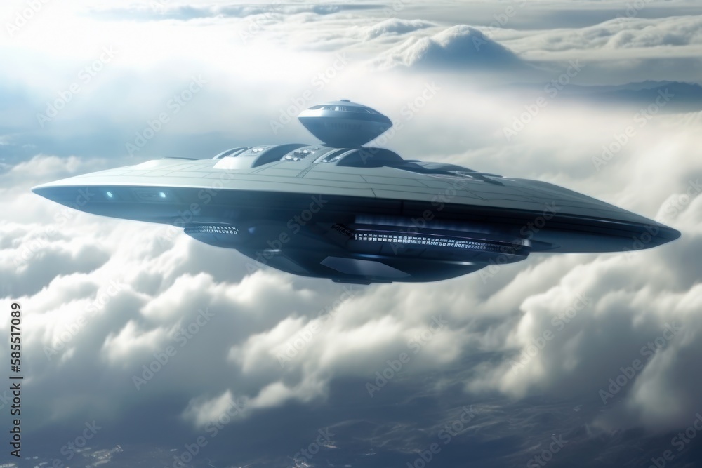 flying disk alien spacecraft chased air force large white spaceship ...