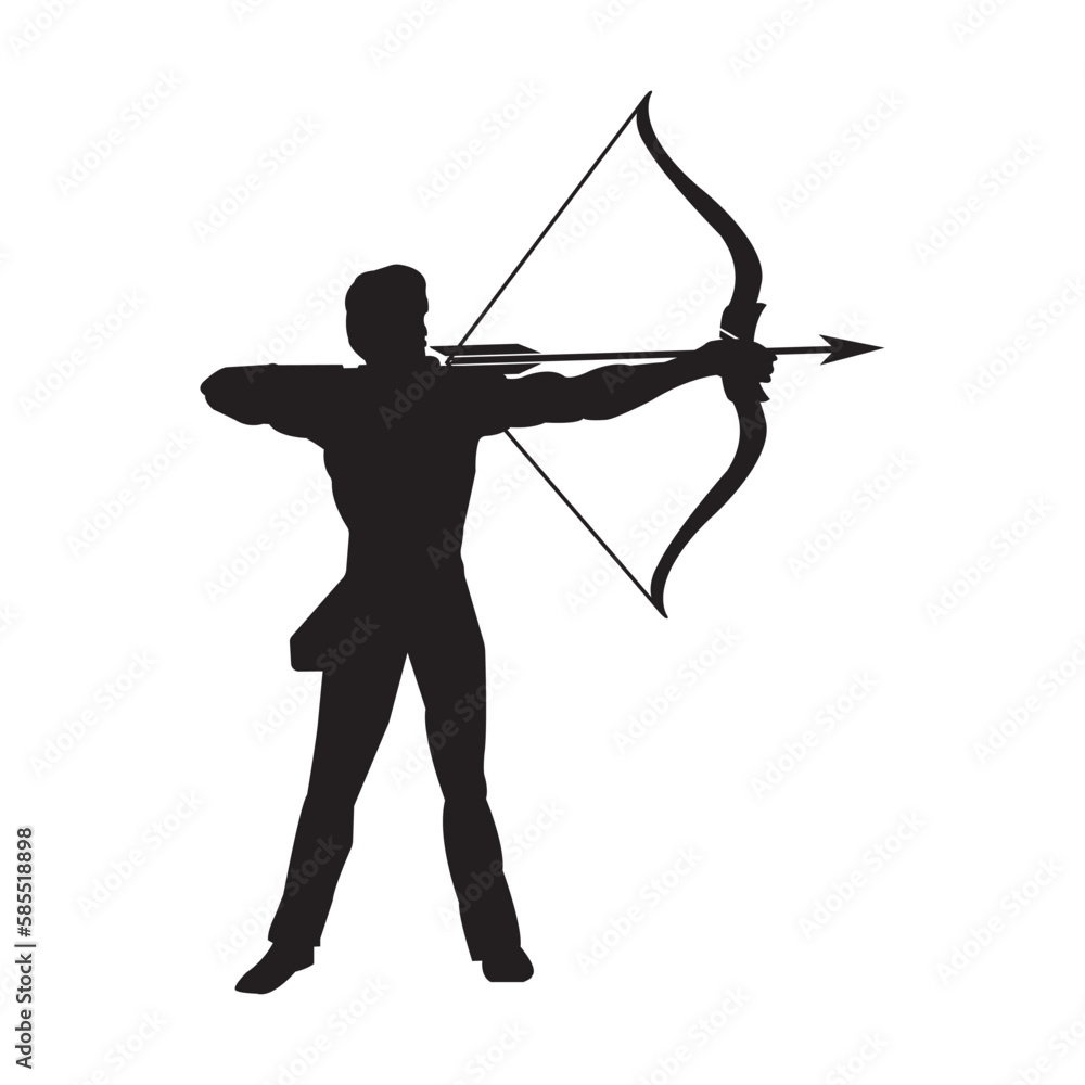 Archer man icon Stock Vector | Adobe Stock