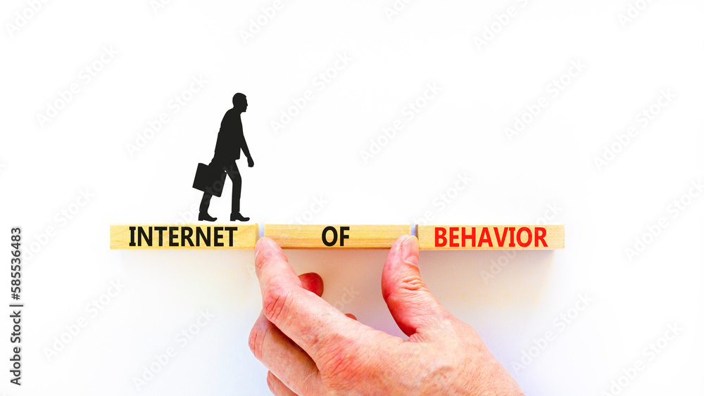 Internet of behavior symbol. Concept words Internet of behavior on ...