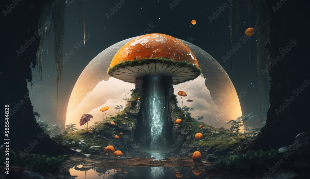 An ancient or alien portal to another dimension. Future cyber ...