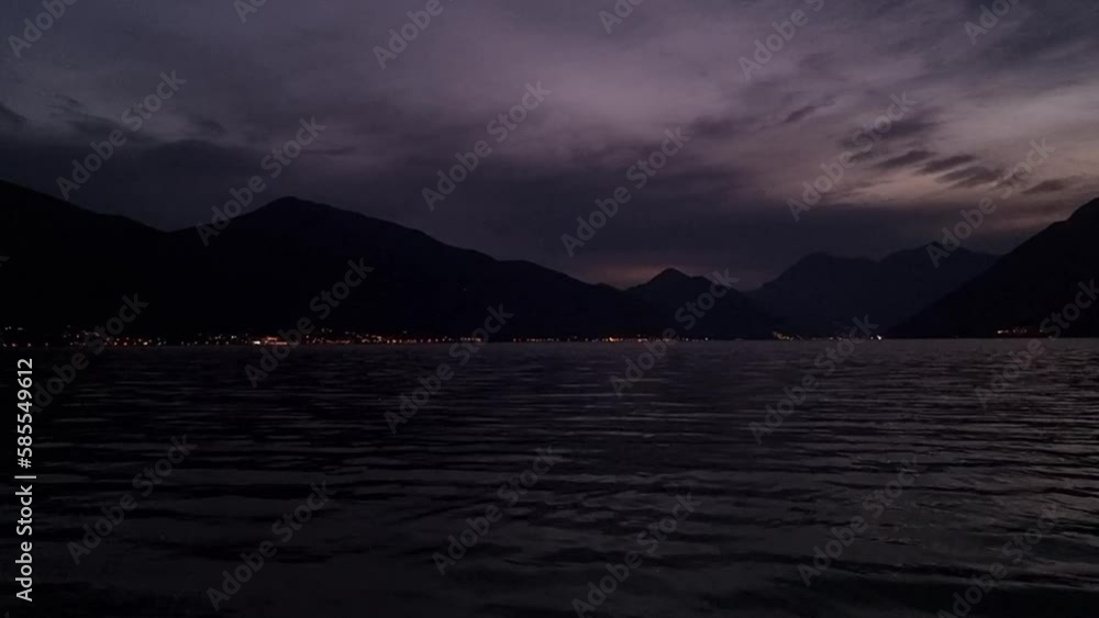 This video captures the breathtaking beauty of a dark purple sunset ...