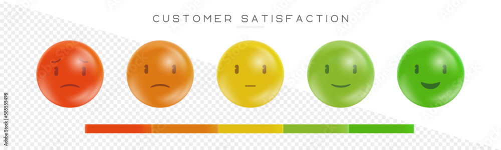 Customer Satisfaction Survey Emoticons. Emotional icons of quality ...