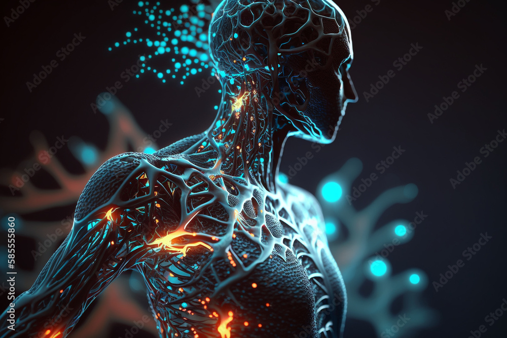 Artificial intelligence new technology. Science futuristic Abstract ...