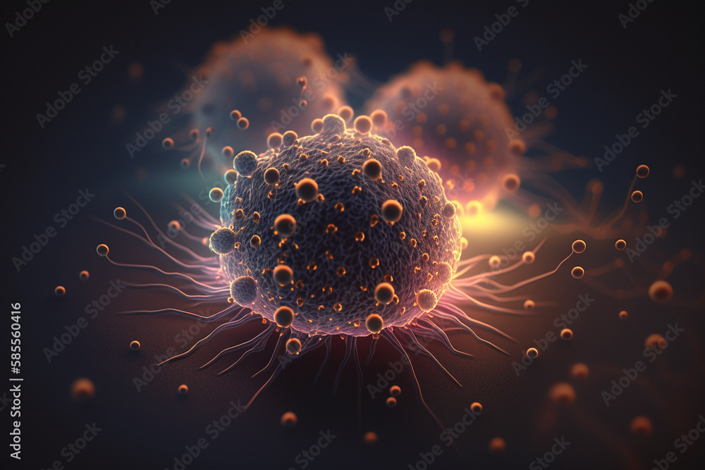 Oncology. Cancer cells. Chemotherapy. treatment for malignant in a ...