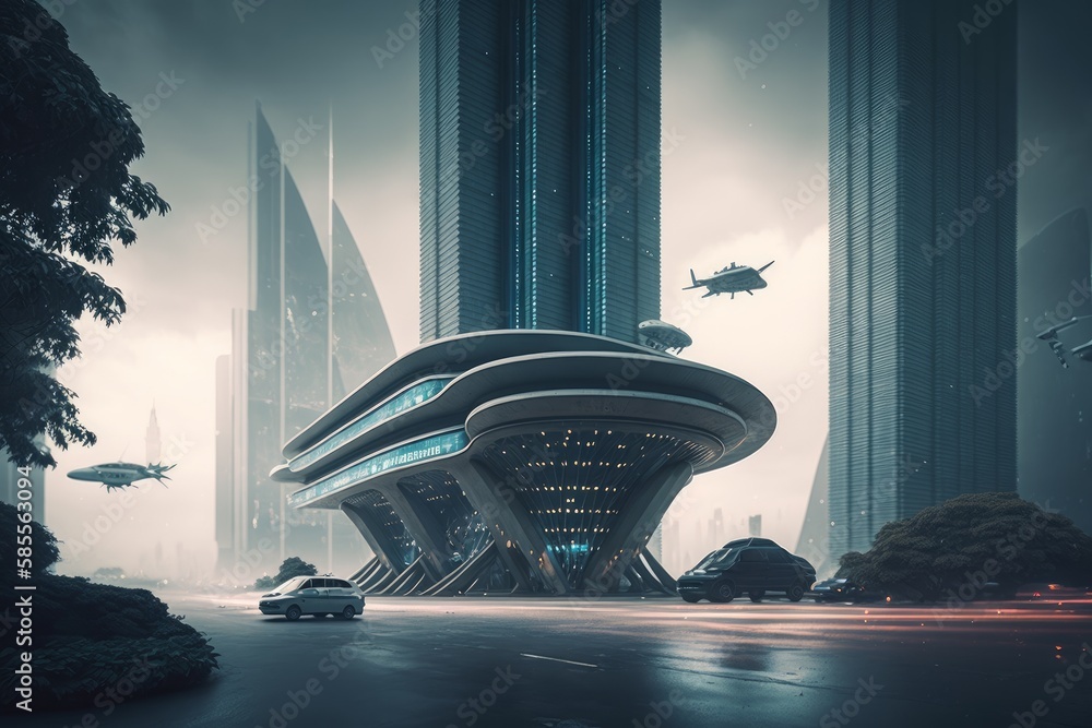 Futuristic Ethereal Photography of a Stunning Skyline: Blue Hour and ...