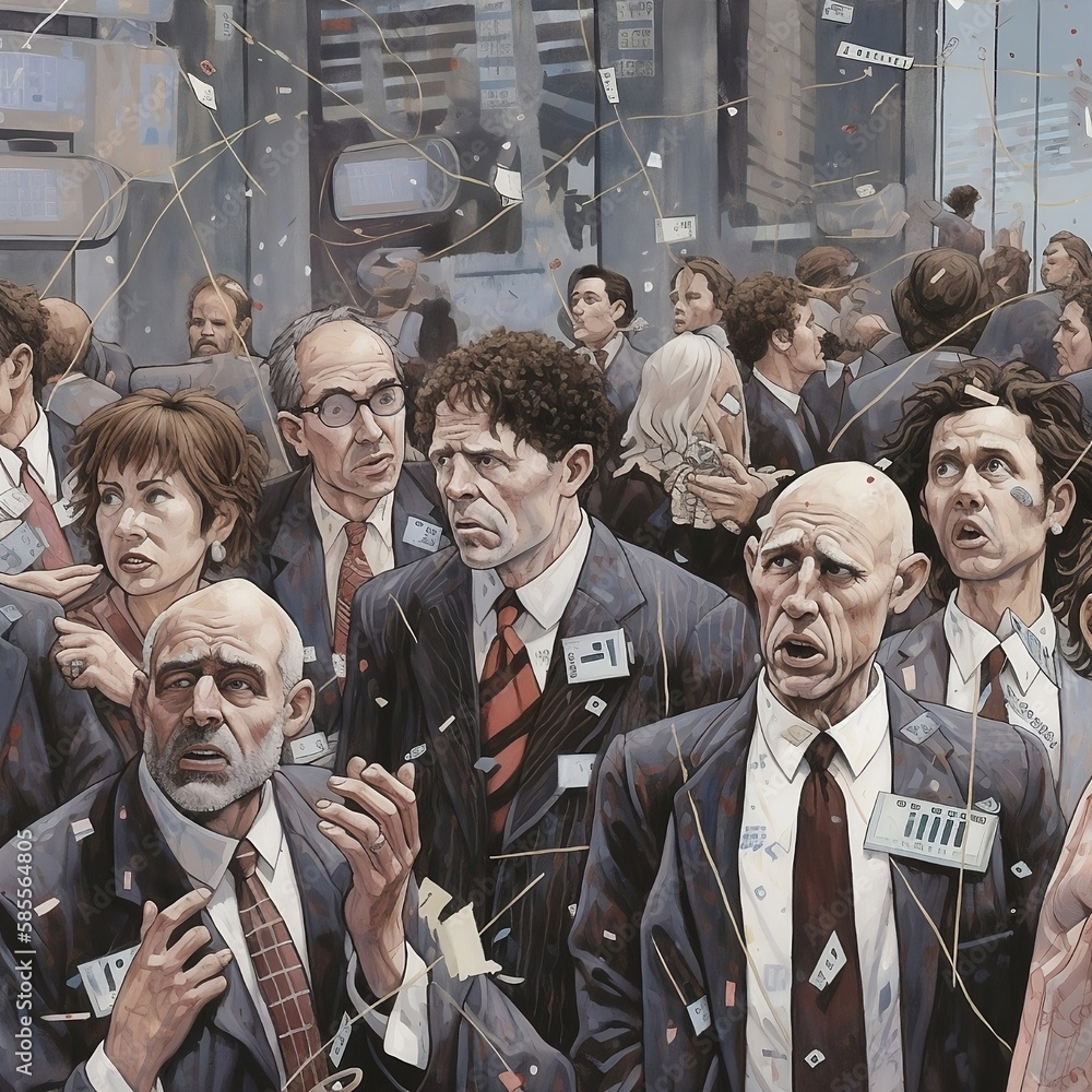 A powerful and thought-provoking illustration depicting the chaos and ...