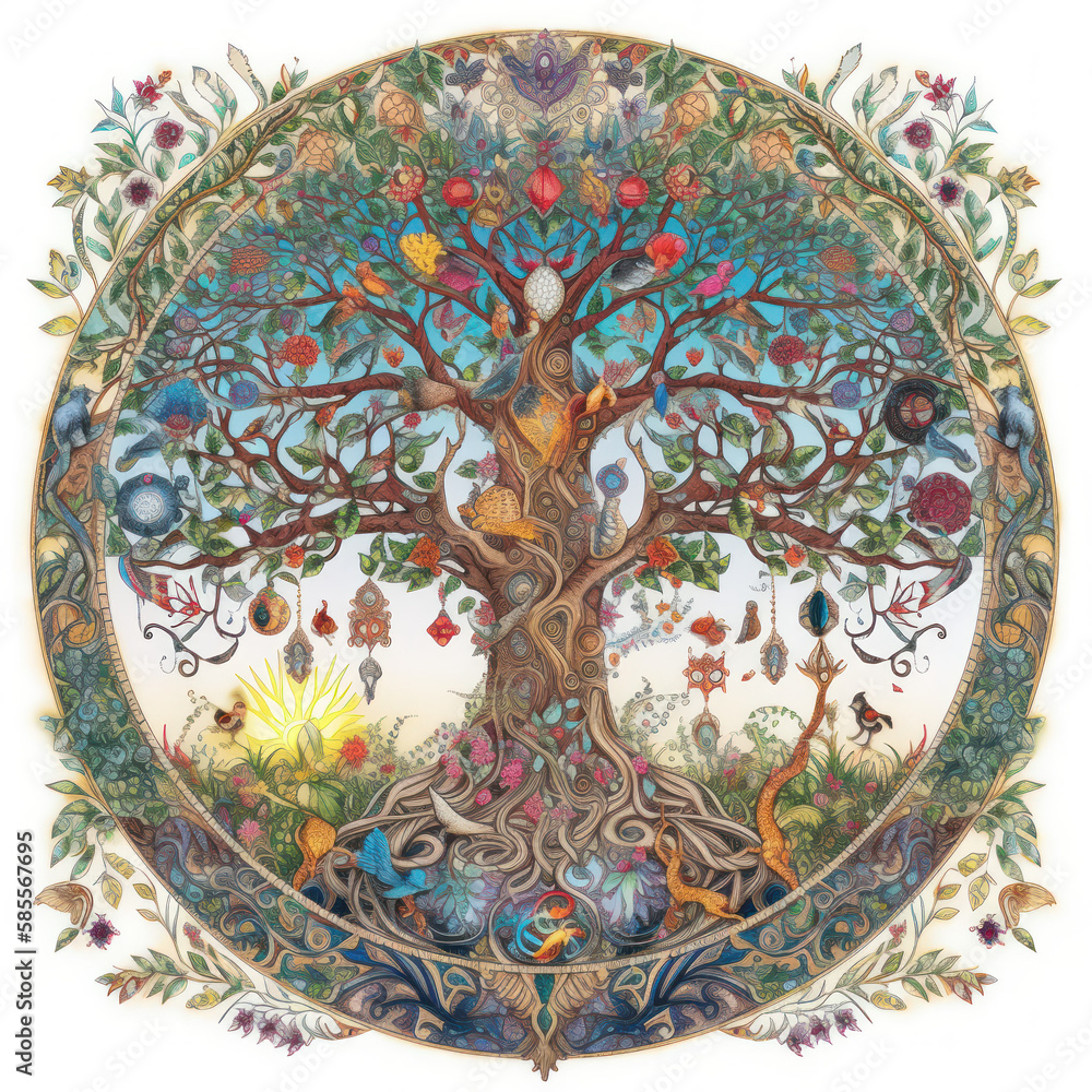 Yggdrasil, The World Tree, AI Stock Illustration | Adobe Stock