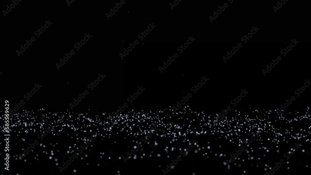 Beautiful multi-colored circle particles in flat style flying through ...