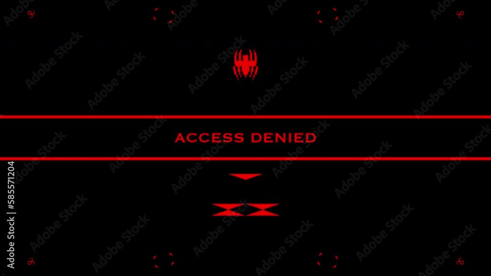 Futuristic, Glitching Red HUD That Says (ACCESS DENIED, YOU HAVE BEEN ...