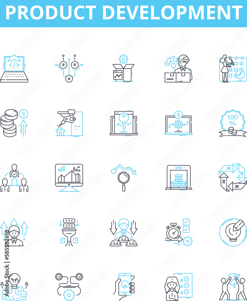 Product development vector line icons set. Product, Development, Plan ... Product development vector line icons set. Product, Development, Plan ...