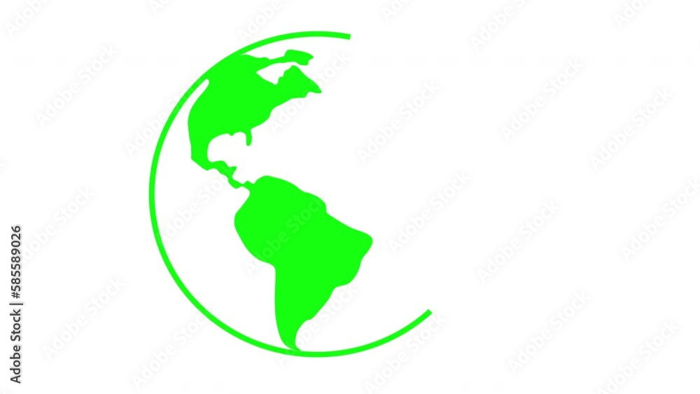 Earth Day, world map shape isolated on white background. Earth Day or ...