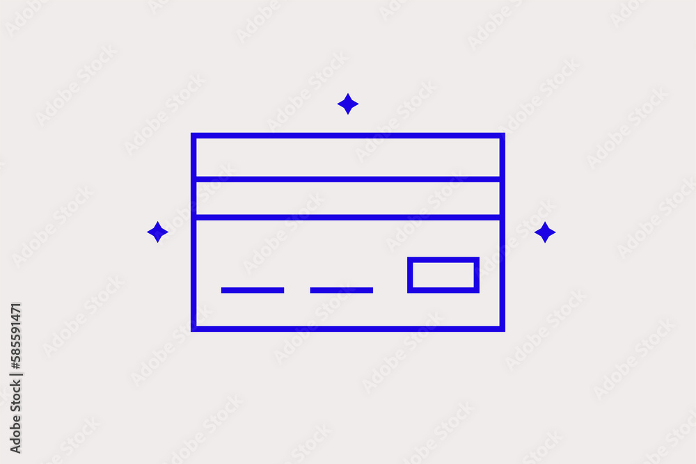 Geometric concept of credit card vector illustration in a flat style ...