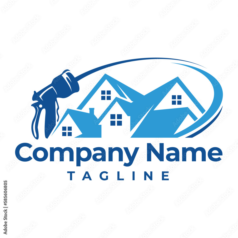 Insulation foam logo design, Construction foam gun logo template. Stock ...